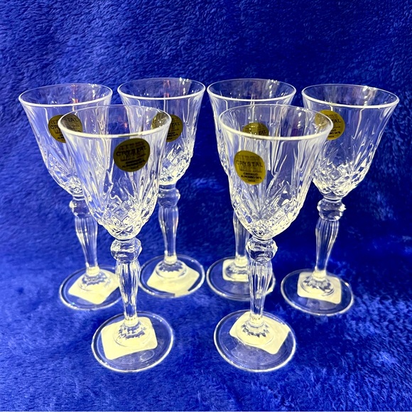 Italy Crystal | Dining | 6 Nwt Vintage Capri Crystal Cristallo Al ...